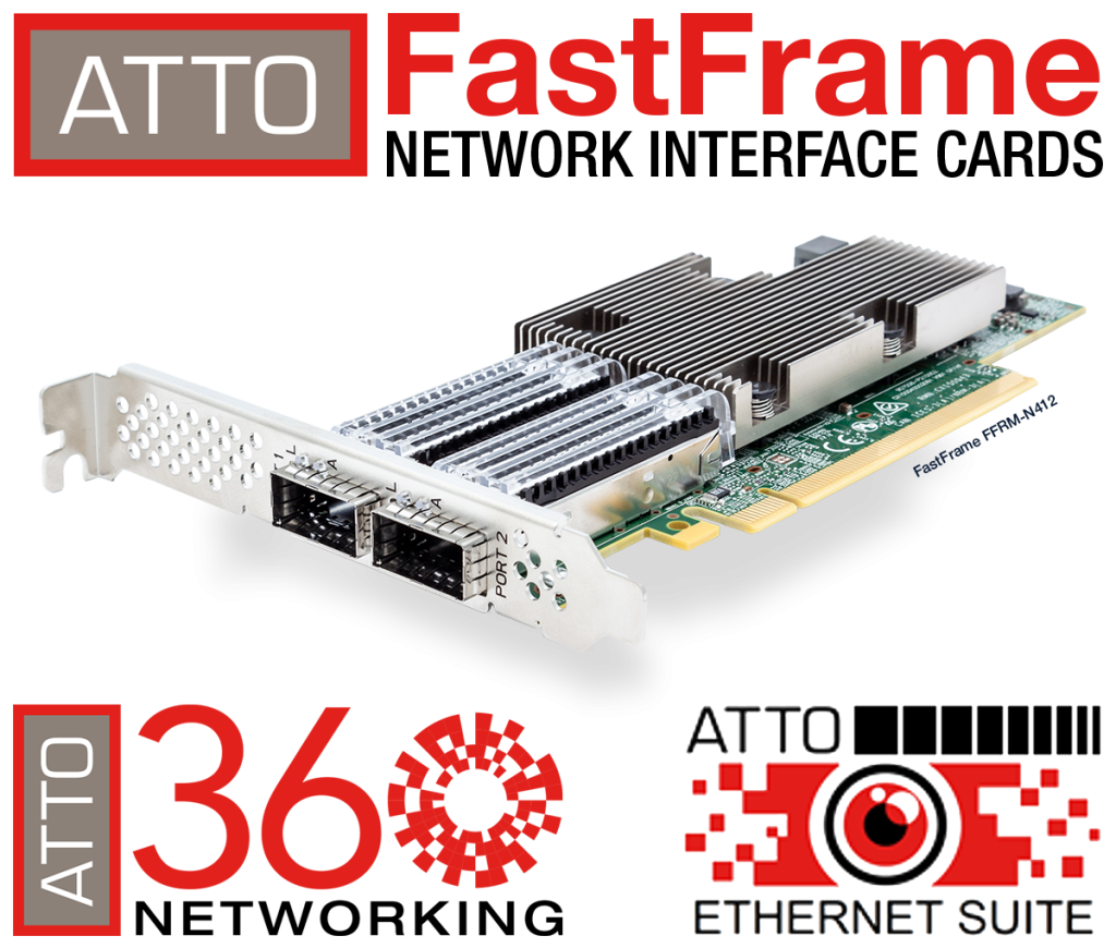 ATTO FastFrame™ 10/25/40/50/100GbE NIC - サーヴァンツインターナショナル株式会社